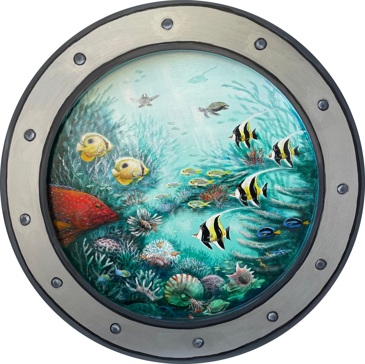 Porthole View of the Reef - Large – Ian Stephens Fine Art Gallery
